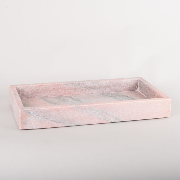 Pink marble rectangle tray – thecuriouscollector.myshopify.com
