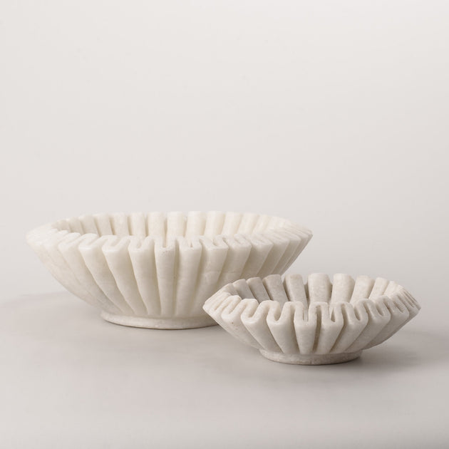 handmade marble fluted bowls (3 sizes) – thecuriouscollector.myshopify.com
