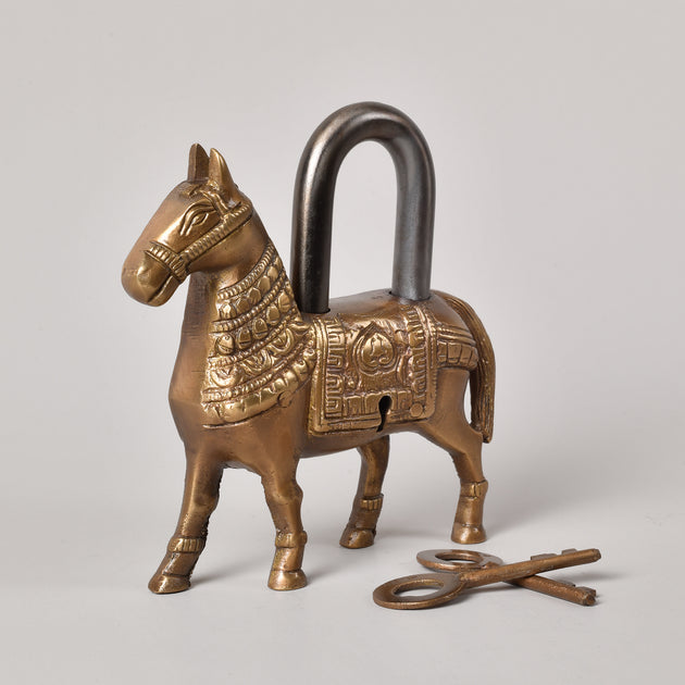 Handmade Brass Horse padlock. – thecuriouscollector.myshopify.com